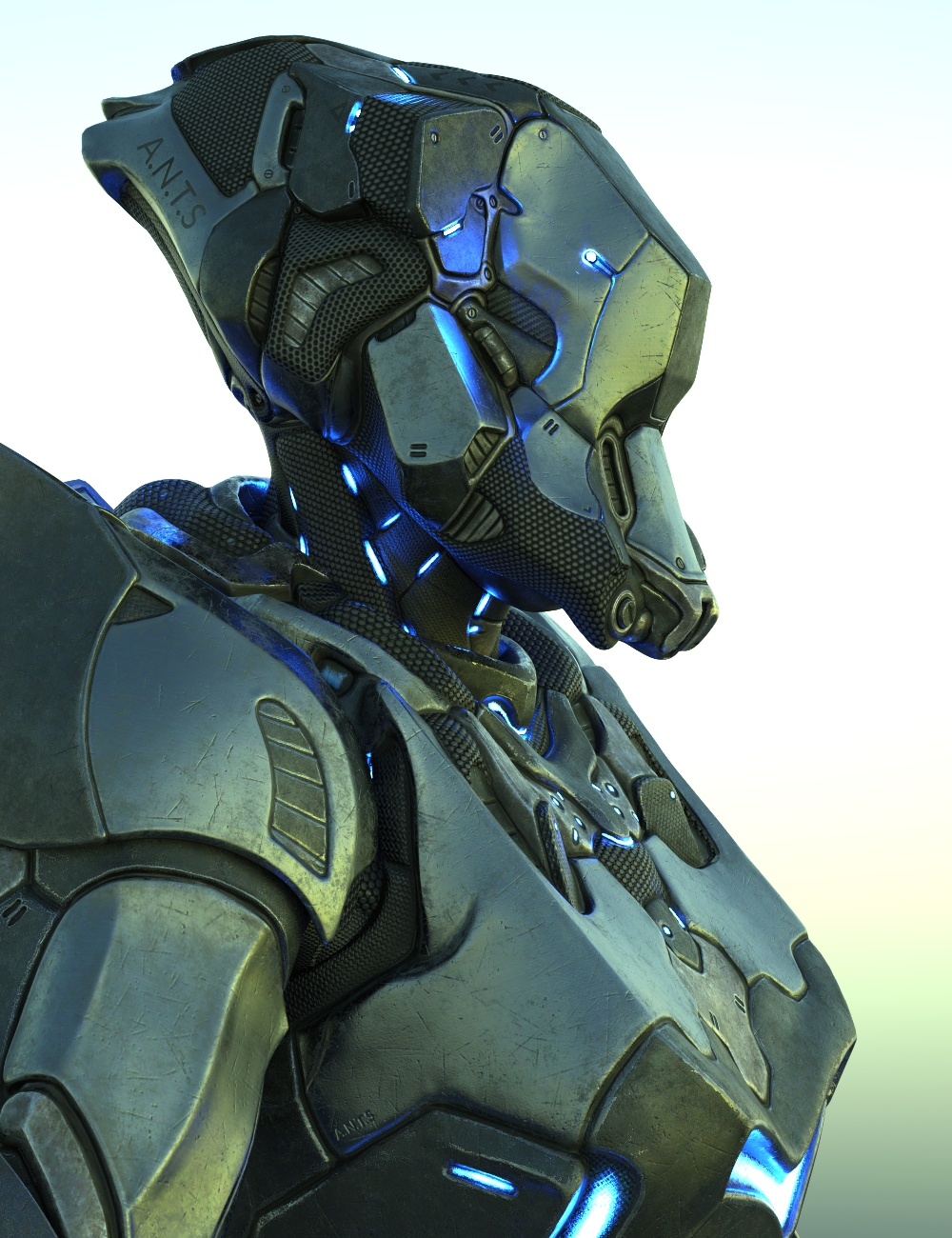 A.N.T.S Armored Nano Tech Suit for Genesis 8 Female | Daz 3D
