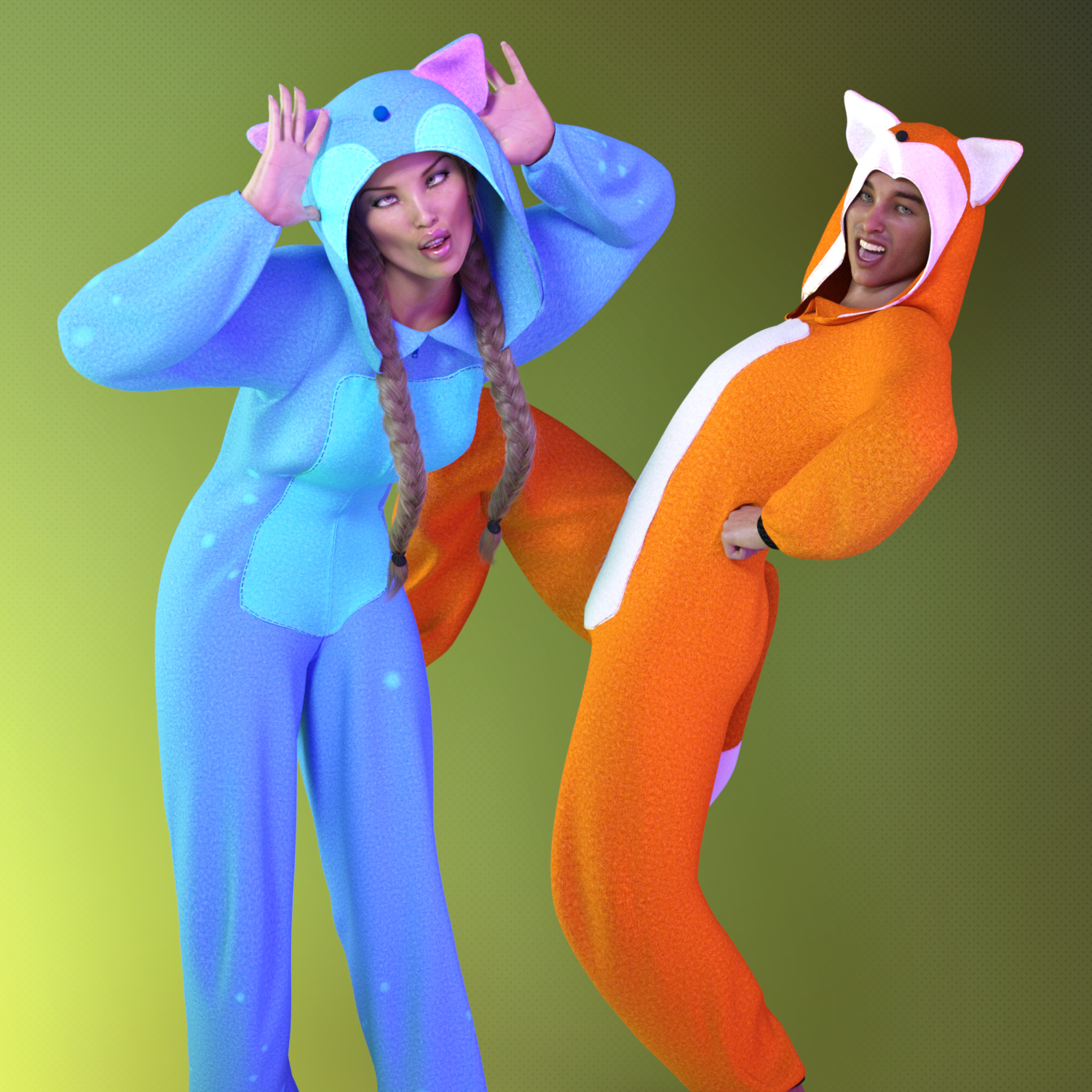 Z Silly and Goofy Pose Mega Set | Daz 3D