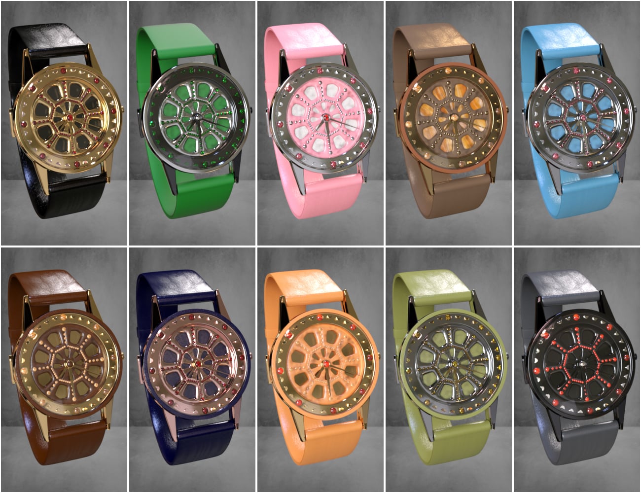 Stylish Watches for Genesis 8 Female(s) | Daz 3D