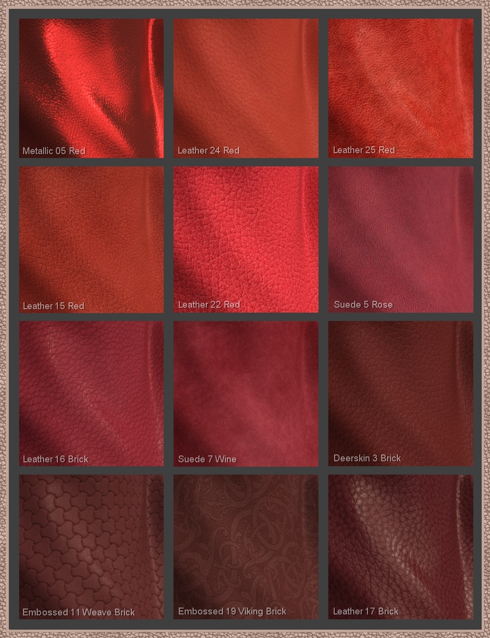 Exotic Leather Shader Presets 3 for Iray | Daz 3D