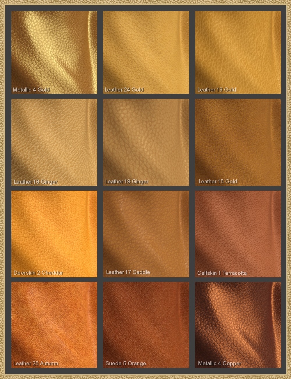 Exotic Leather Shader Presets 3 for Iray | Daz 3D