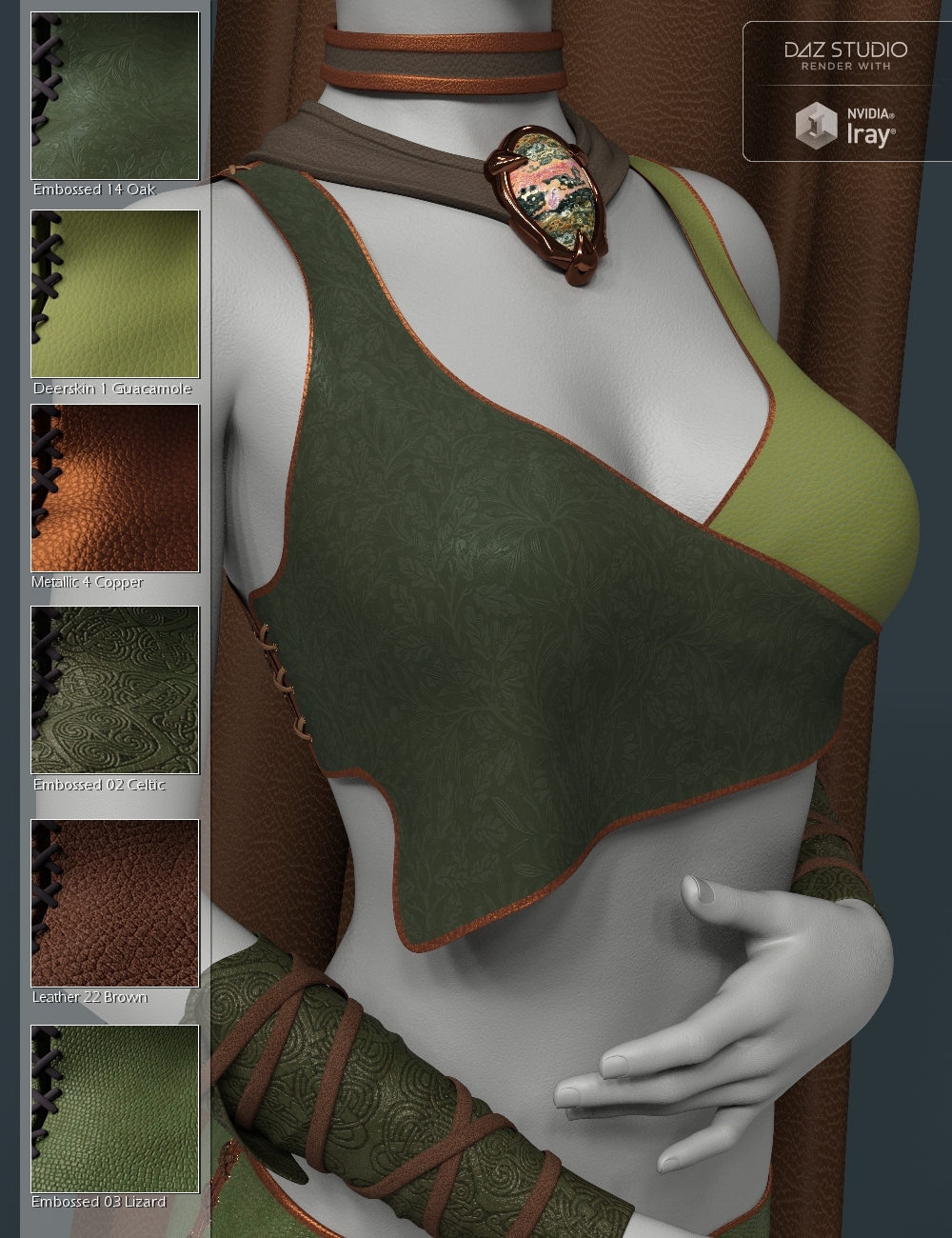 Exotic Leather Shader Presets 3 for Iray | Daz 3D