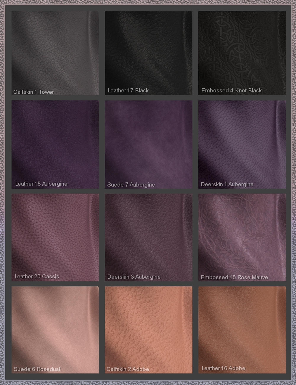 Exotic Leather Shader Presets 3 for Iray | Daz 3D