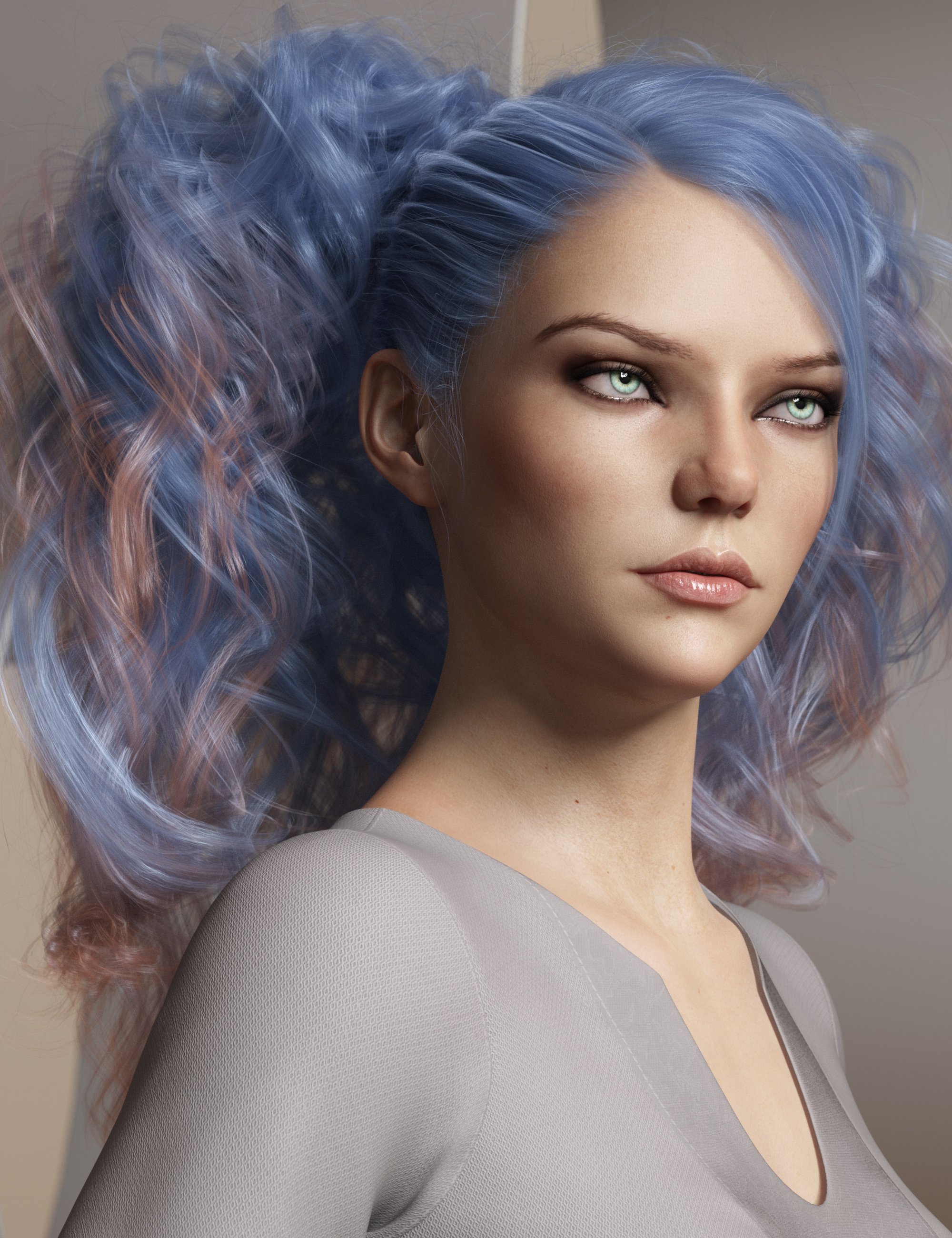 Texture Expansion for Surrounding Curls Hair | Daz 3D