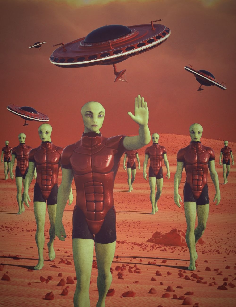 Modular Retro Starship Kit | Daz 3D
