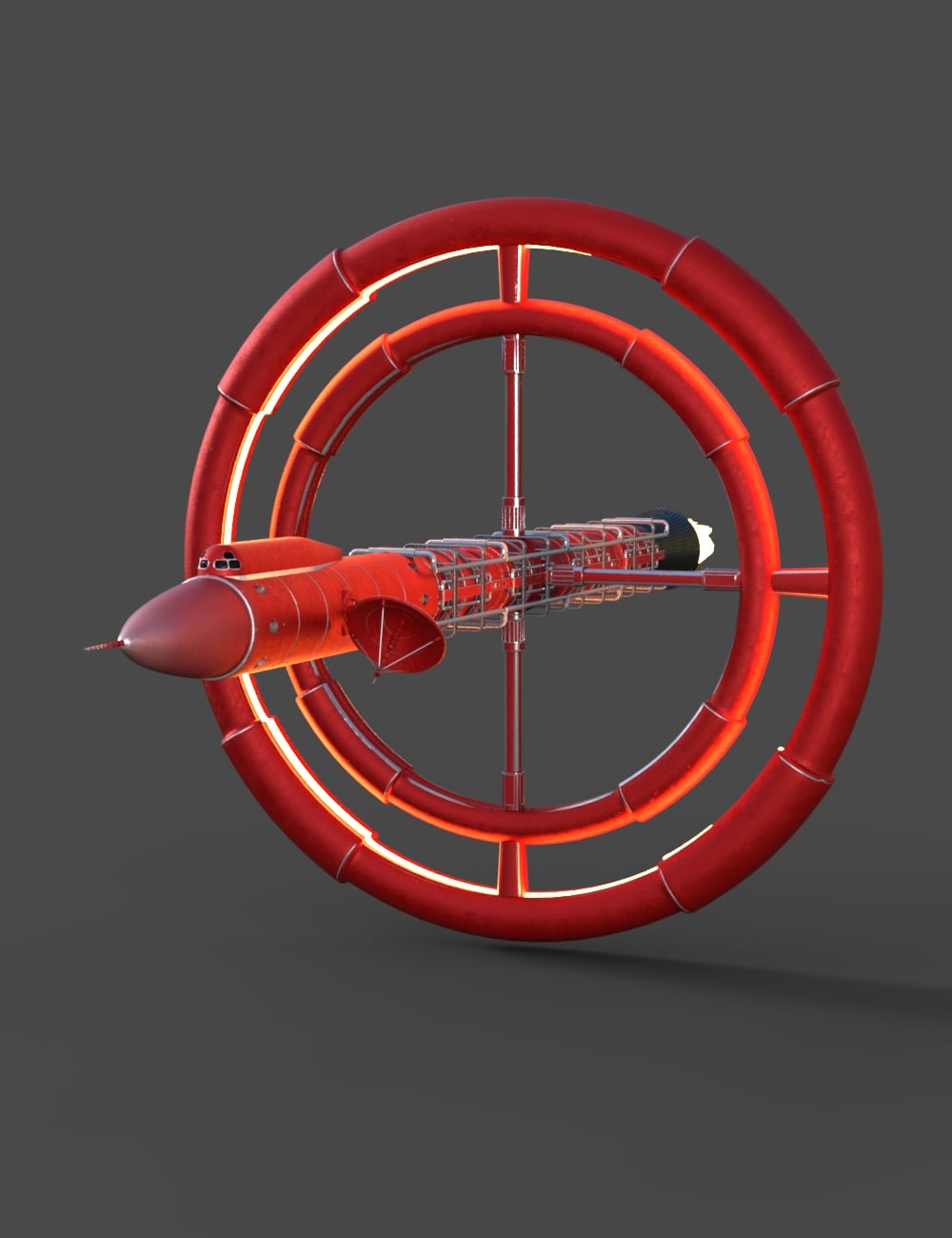 Modular Retro Starship Kit | Daz 3D
