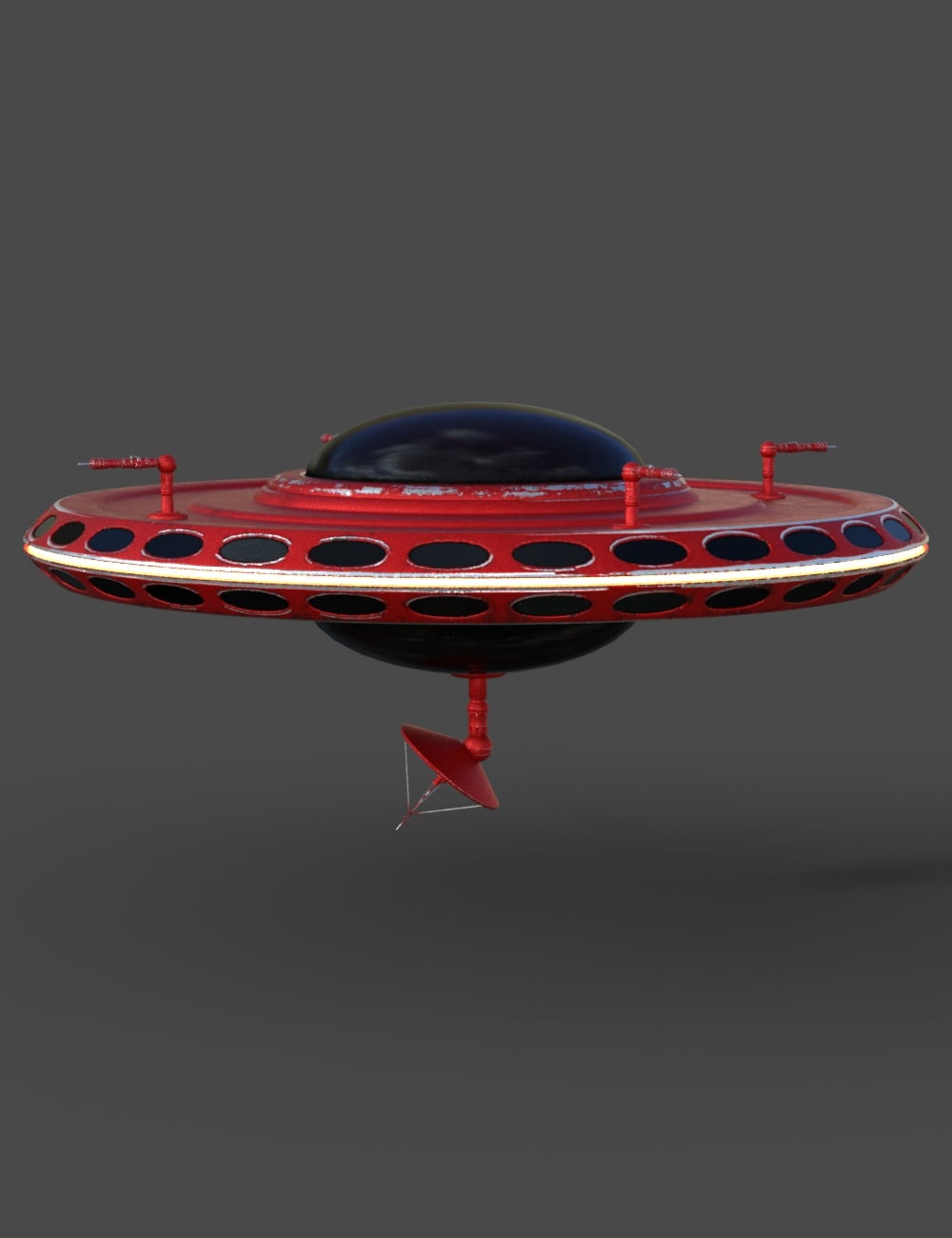 Modular Retro Starship Kit | Daz 3D