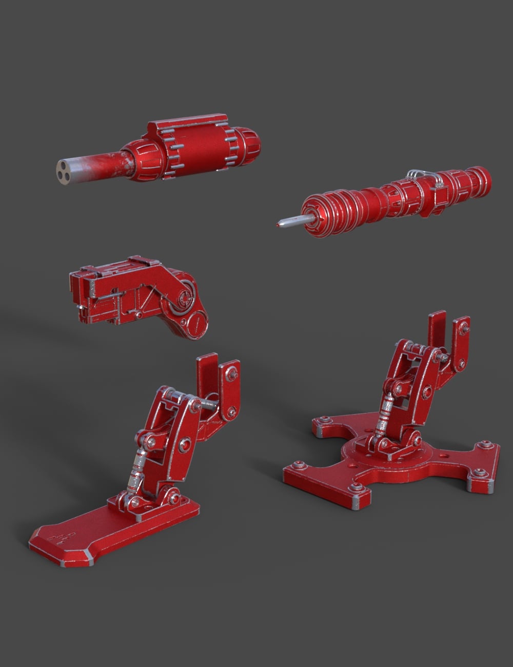 Modular Retro Starship Kit | Daz 3D