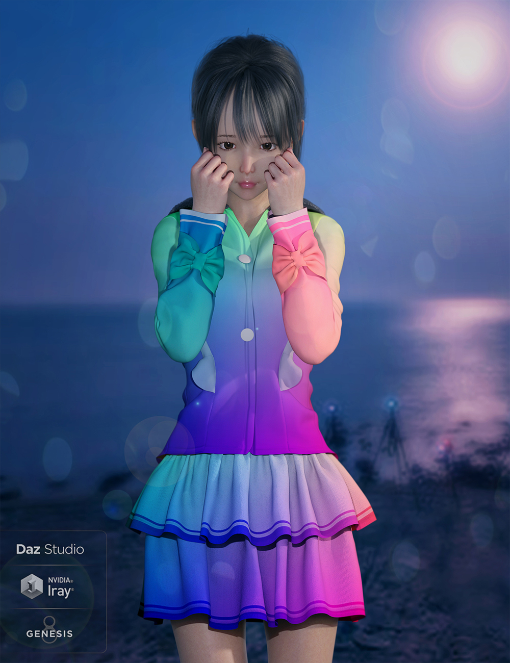 dForce Cute Clothes for Genesis 8 Female(s) | Daz 3D