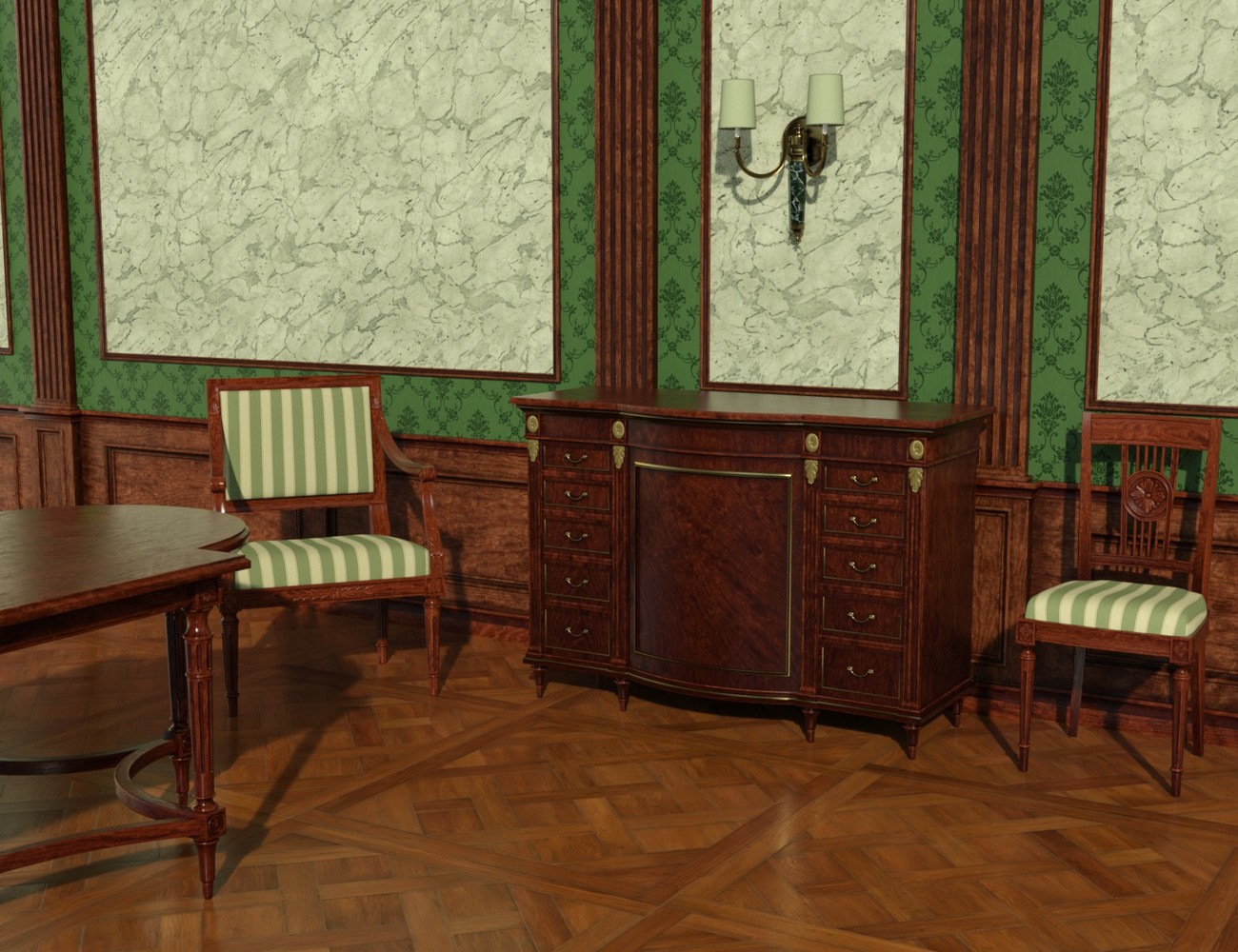A Touch of Classicism Furniture | Daz 3D