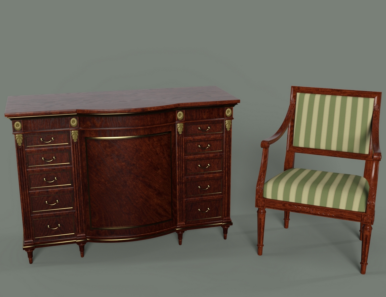 A Touch of Classicism Furniture | Daz 3D