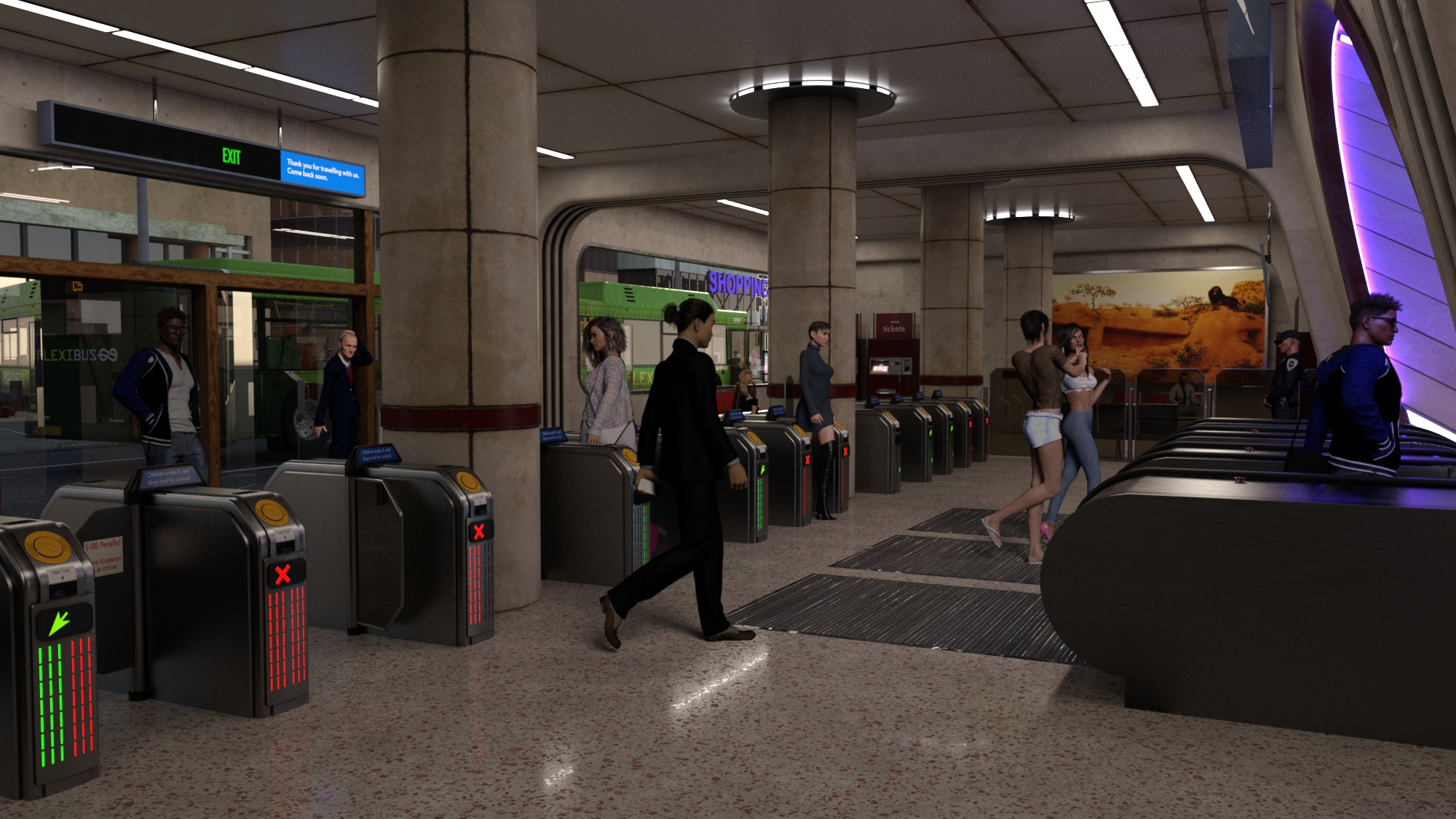 Modular Transit Terminus | Daz 3D