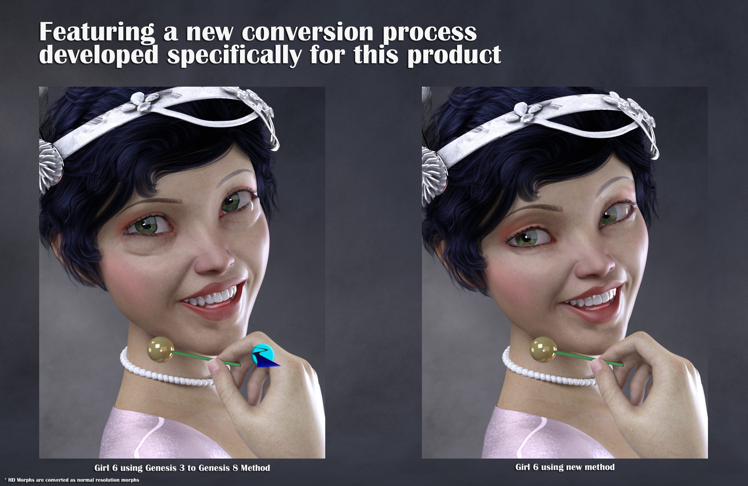 Character Converter from Genesis 2 Female to Genesis 8 Female | Daz 3D