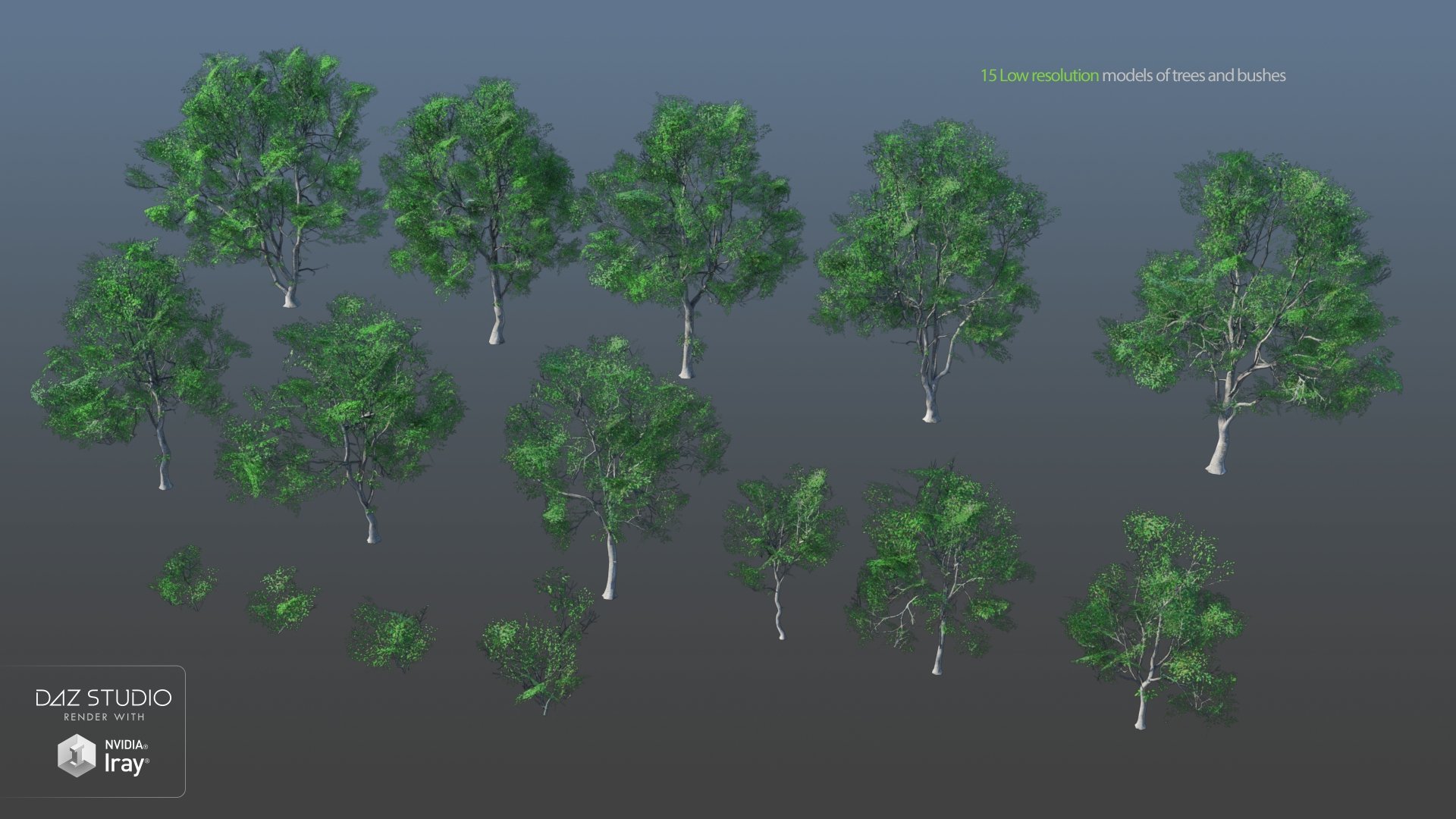 Nature Trees Pack 3 | Daz 3D
