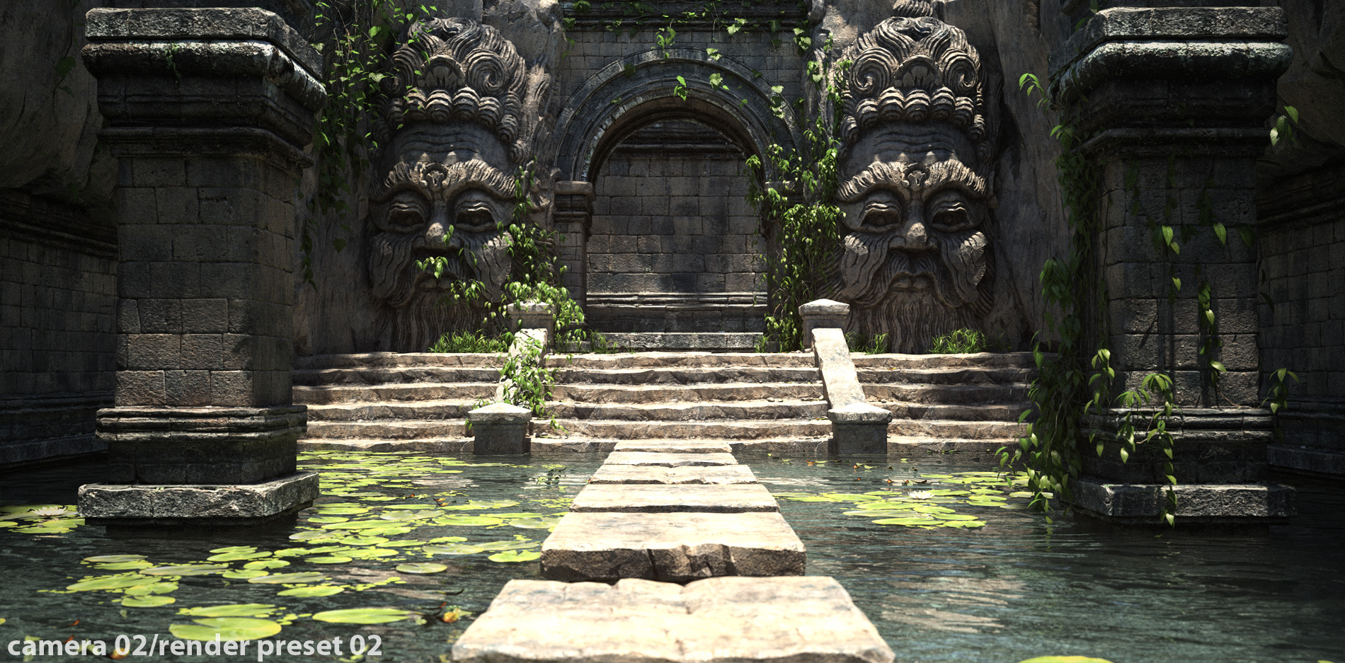 Temple Pool | Daz 3D