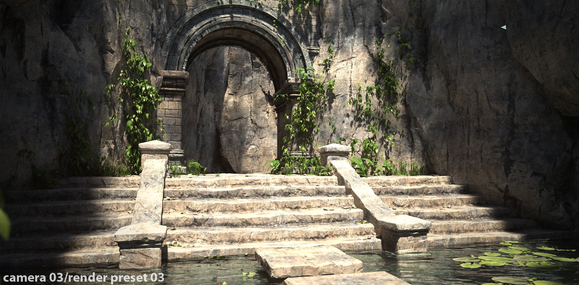 Temple Pool | Daz 3D