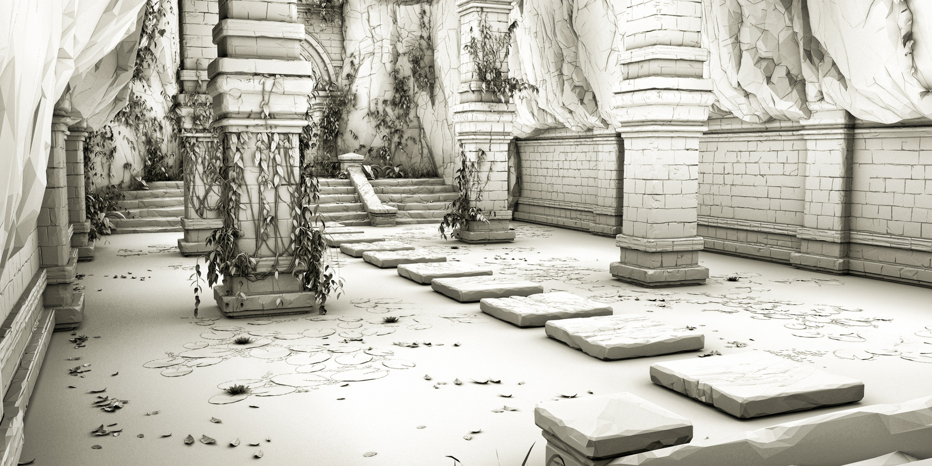 Temple Pool | Daz 3D