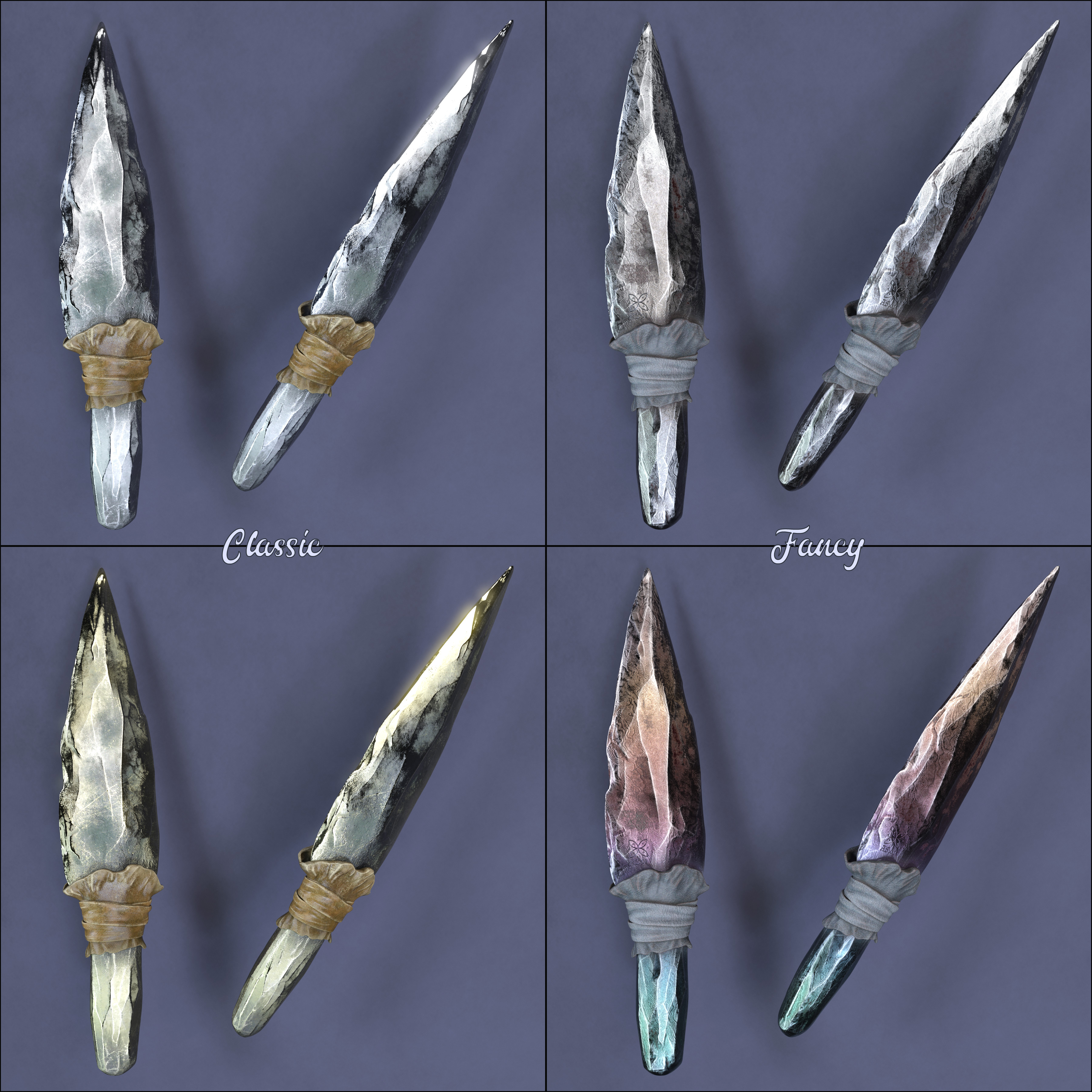 Aki Tribe Weapons for Genesis 8 | Daz 3D