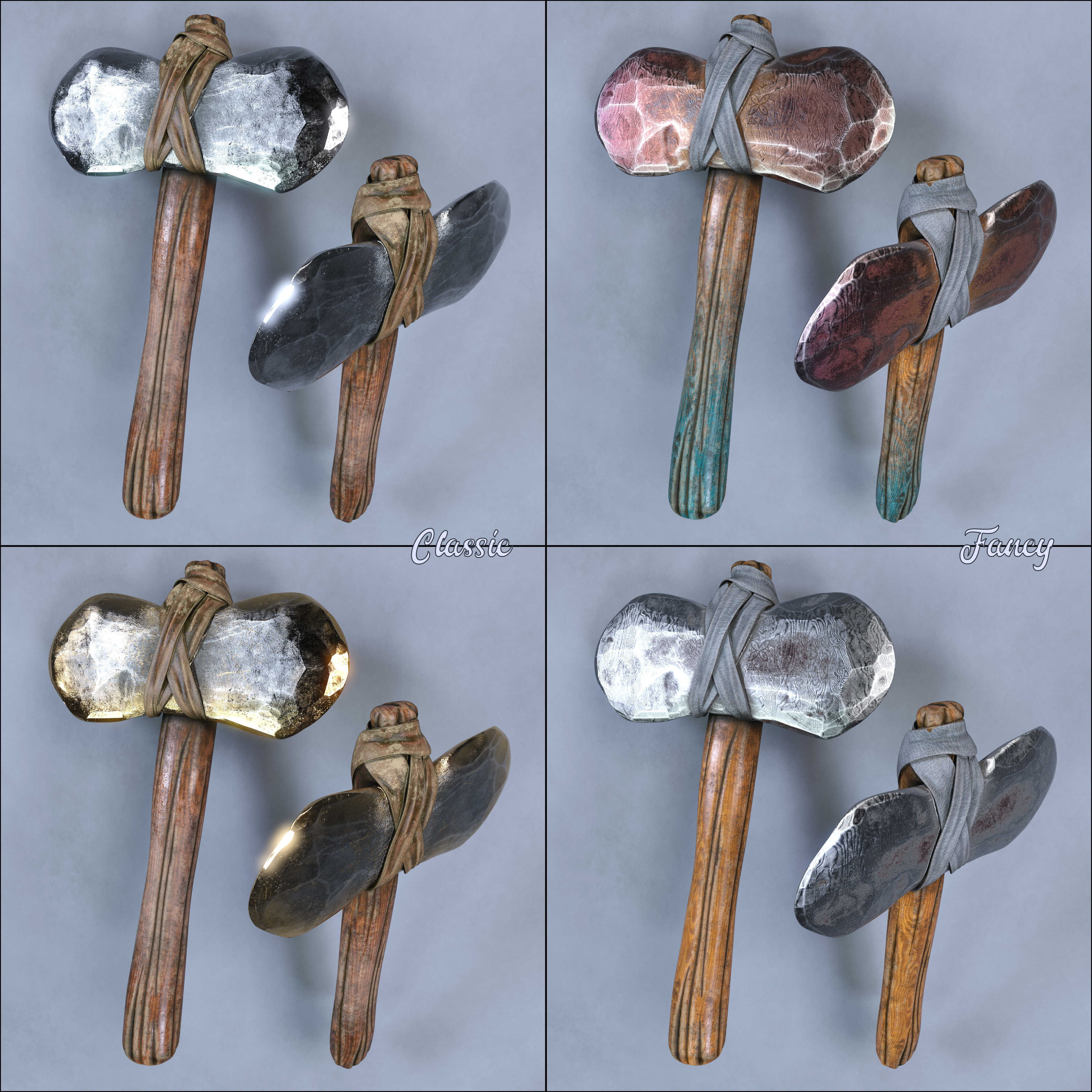 Aki Tribe Weapons for Genesis 8 | Daz 3D