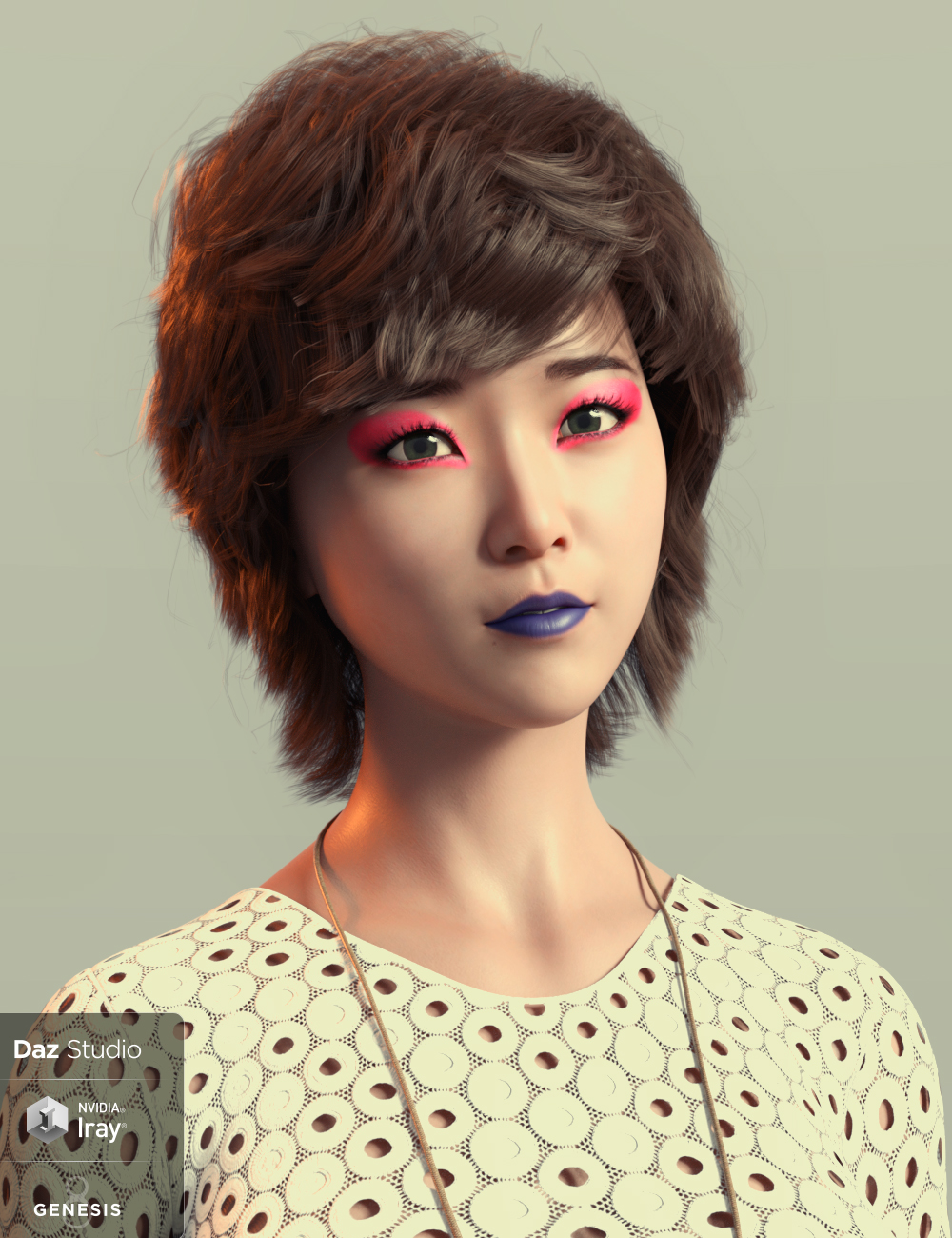 Hua Character And Hair for Genesis 8 Female | Daz 3D