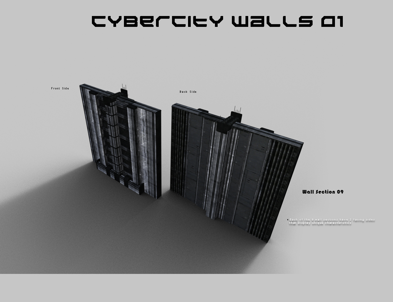 CyberCity Walls 01 | Daz 3D