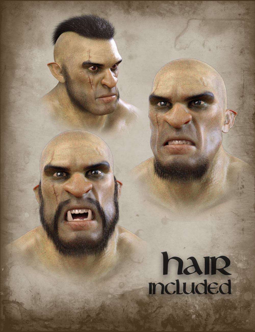 Brutus Orc & Human For Genesis 8 Male | Daz 3D