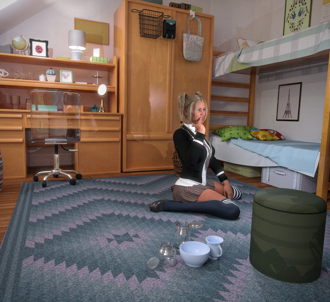FG Dorm Poses | Daz 3D