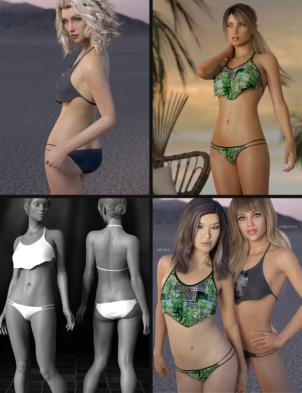 Wilder and Her Bikini Bundle | Daz 3D
