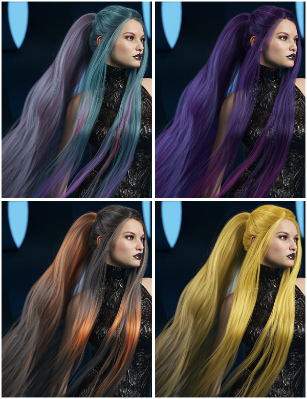 Texture Expansion for Turbulent Tail Hair | Daz 3D