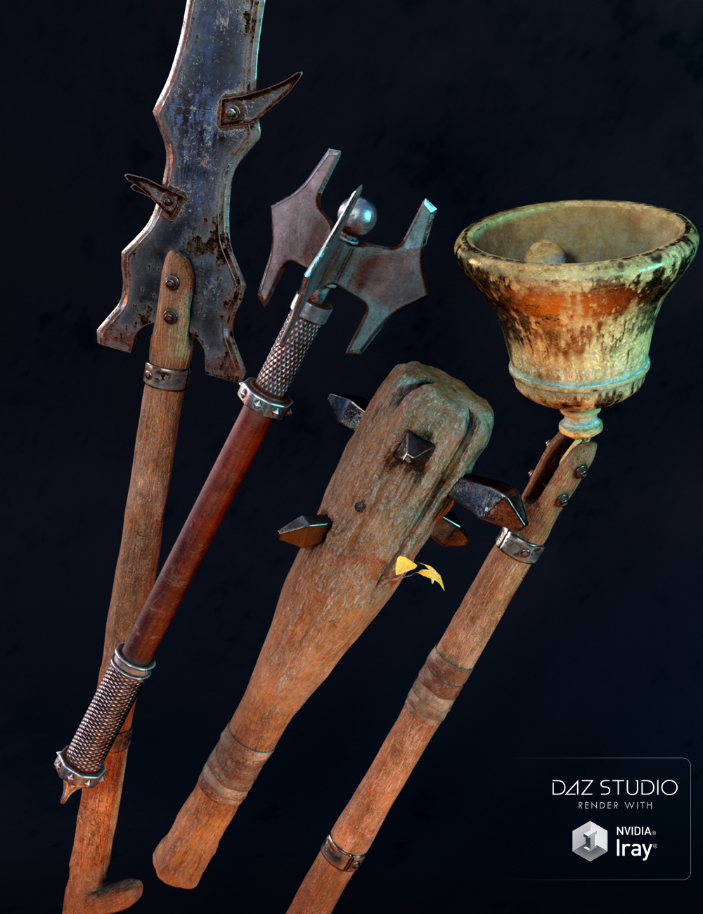Brutal Weapons for Ogre HD | Daz 3D