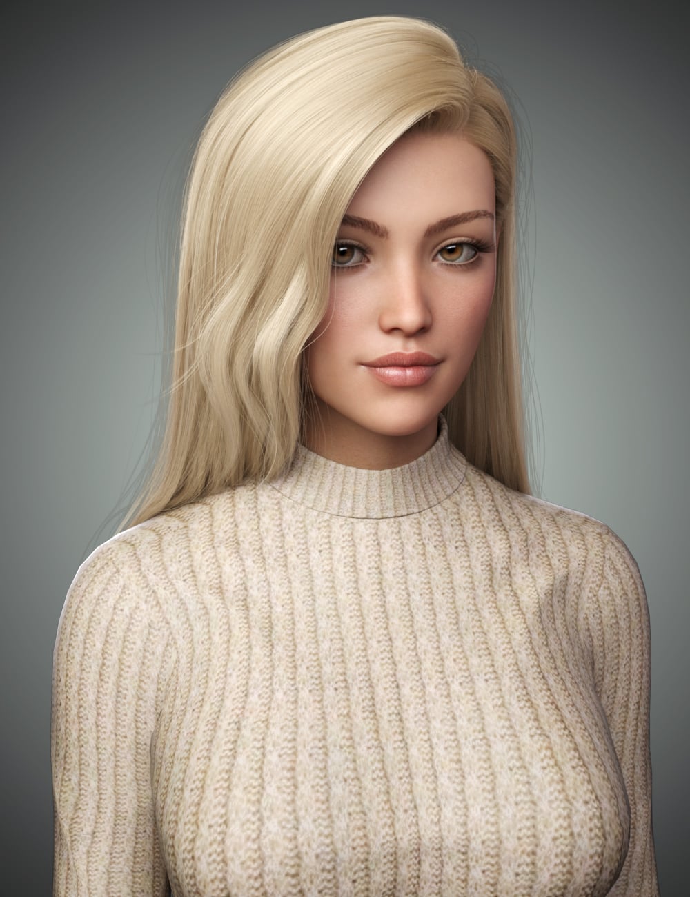 Monica Hair For Genesis 8 Female(s) | Daz 3D