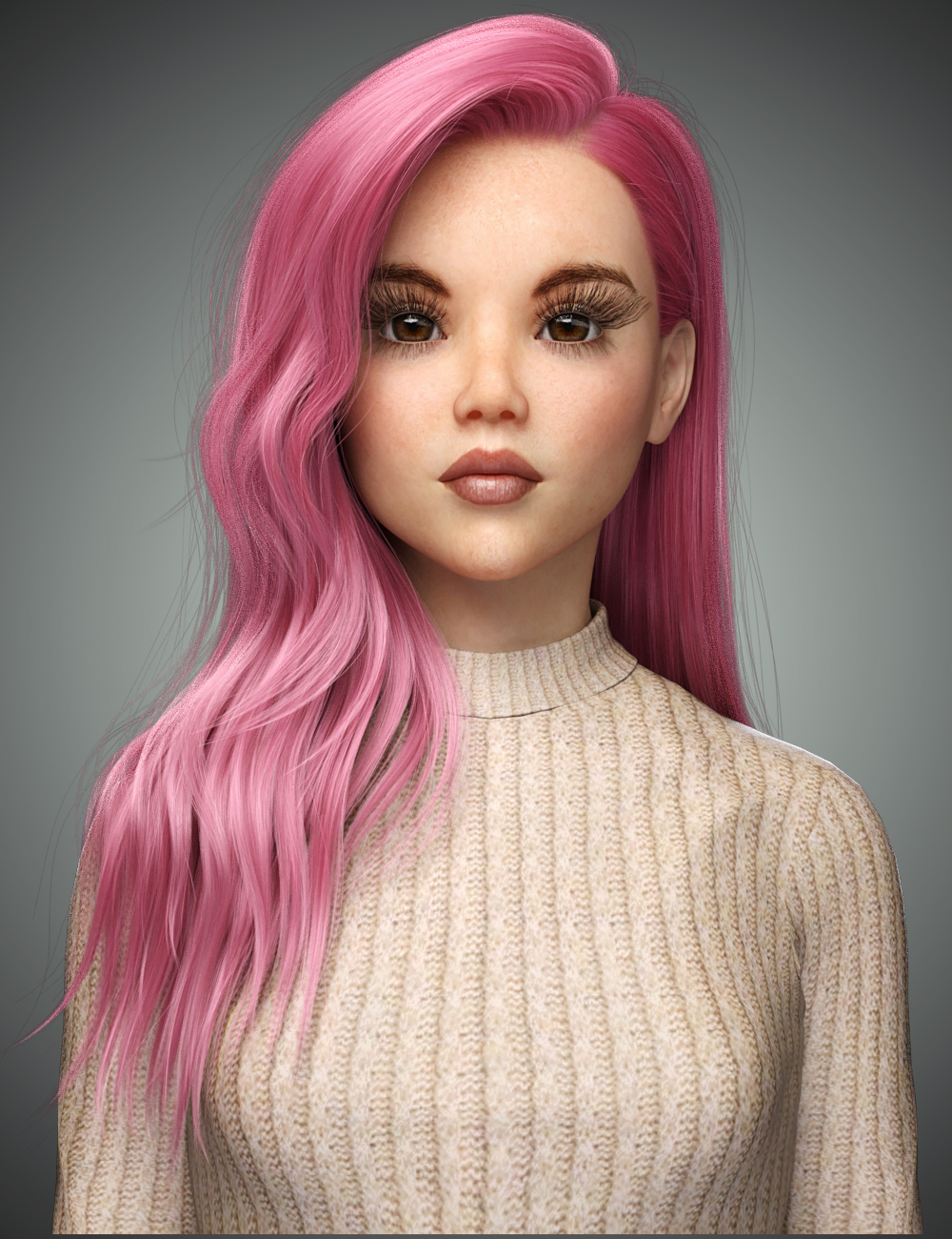 Monica Hair For Genesis 8 Female(s) | Daz 3D