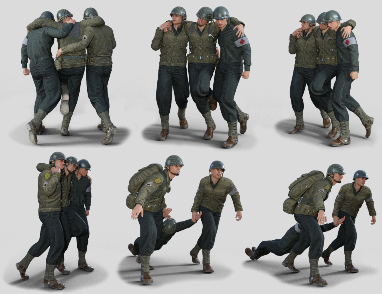 Billboard Crowd Generator: World War II | Daz 3D