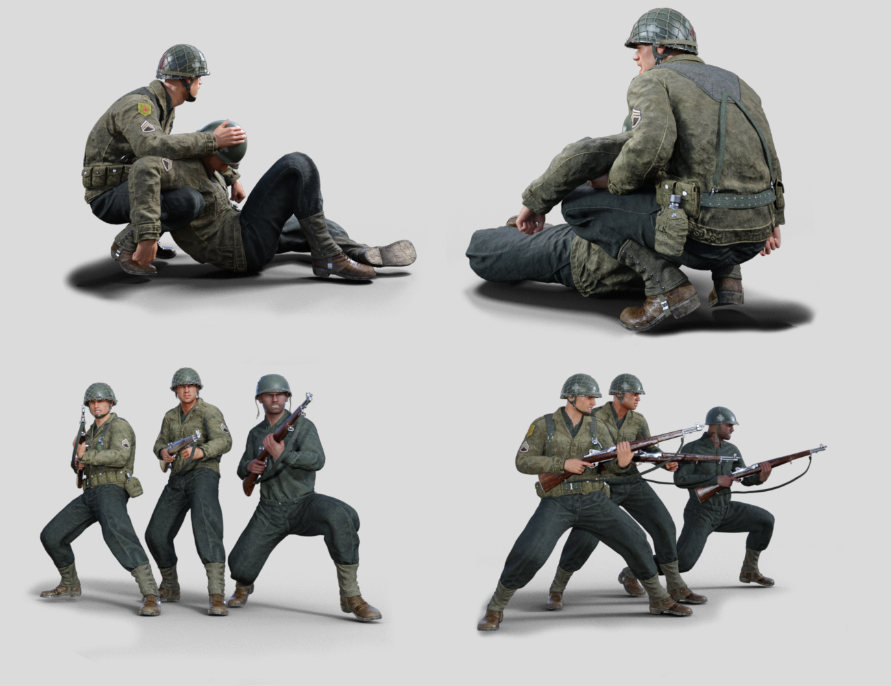 Billboard Crowd Generator: World War II | Daz 3D