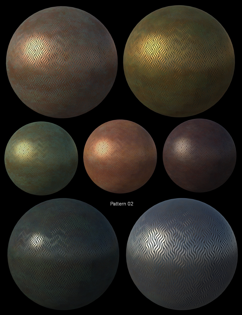 4K Metal Shader Presets 1 for Iray | Daz 3D