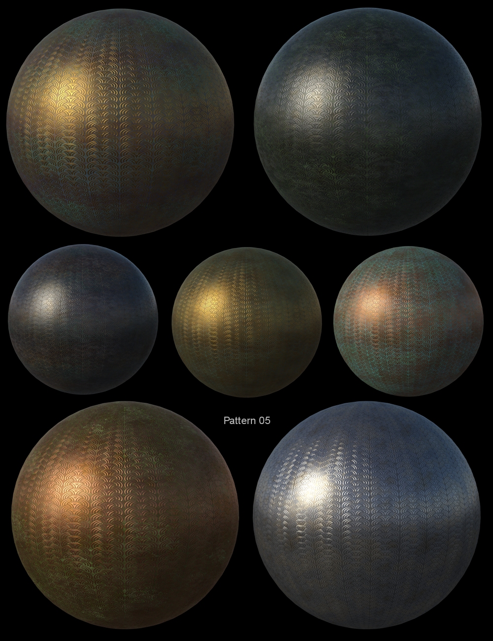 4K Metal Shader Presets 1 for Iray | Daz 3D