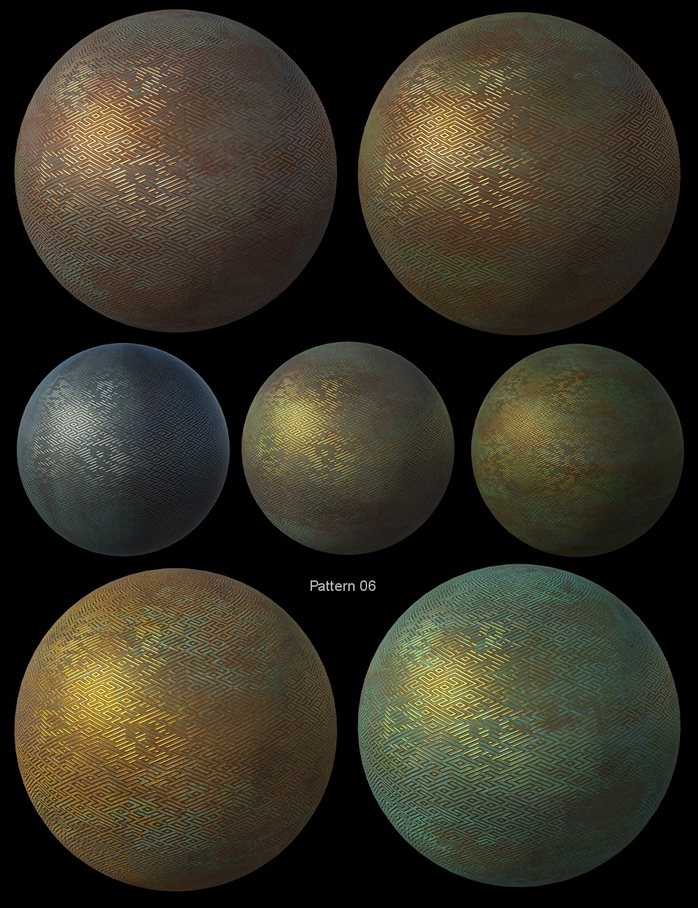 4K Metal Shader Presets 1 for Iray | Daz 3D