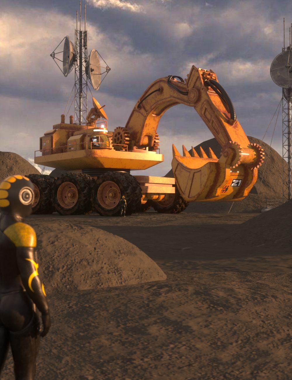 Sci-Fi Excavator | Daz 3D