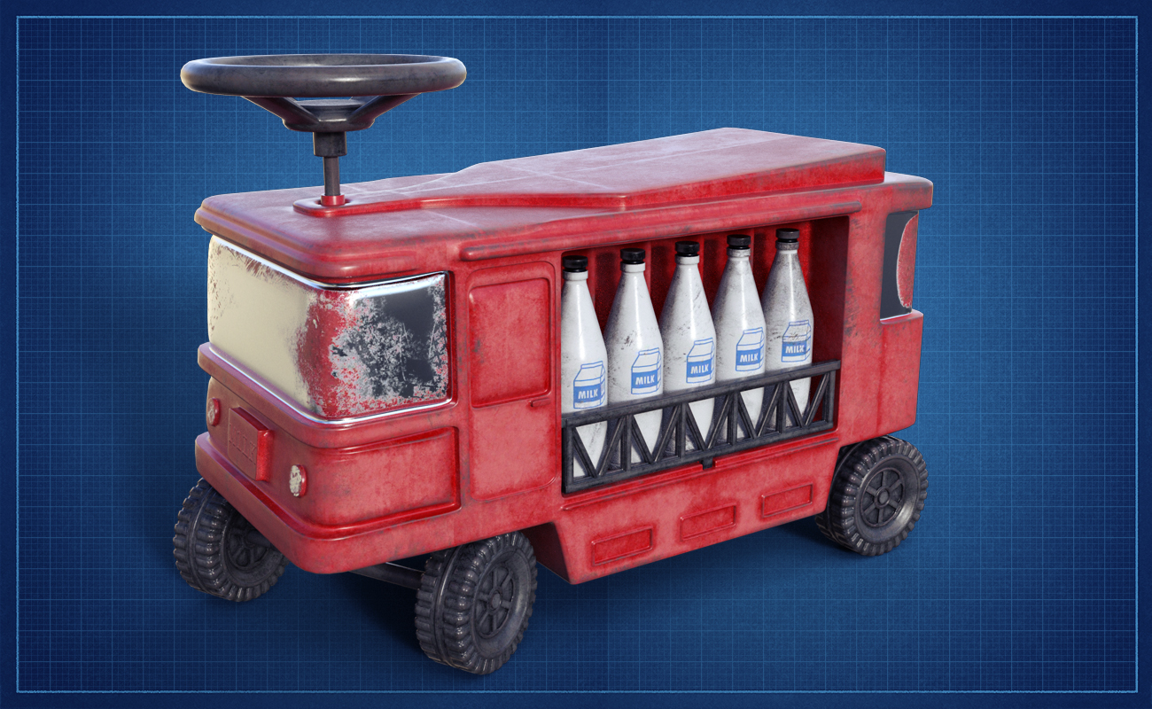 Iddy Biddy Milk Float | Daz 3D