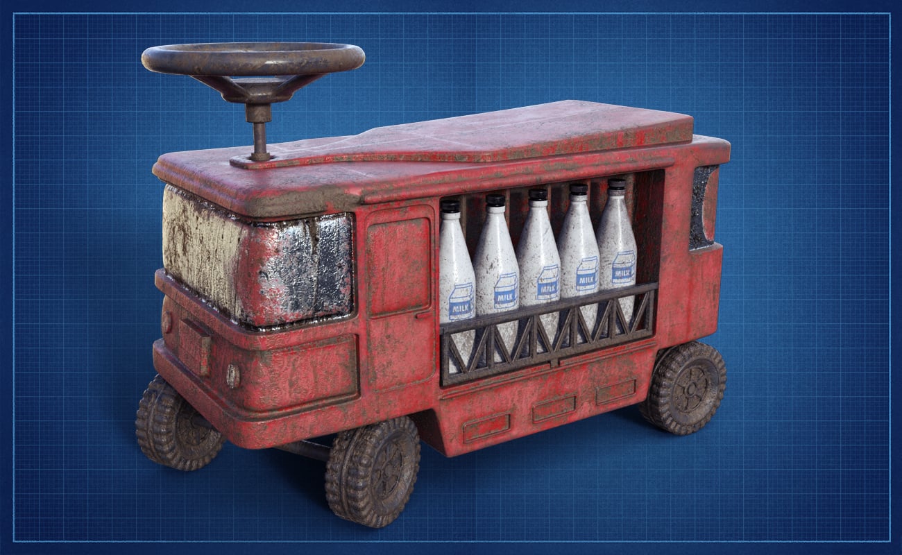 Iddy Biddy Milk Float | Daz 3D