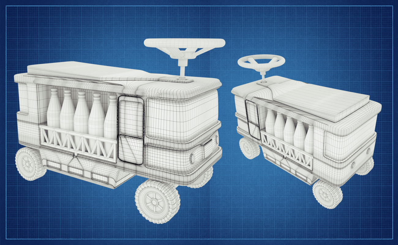 Iddy Biddy Milk Float | Daz 3D