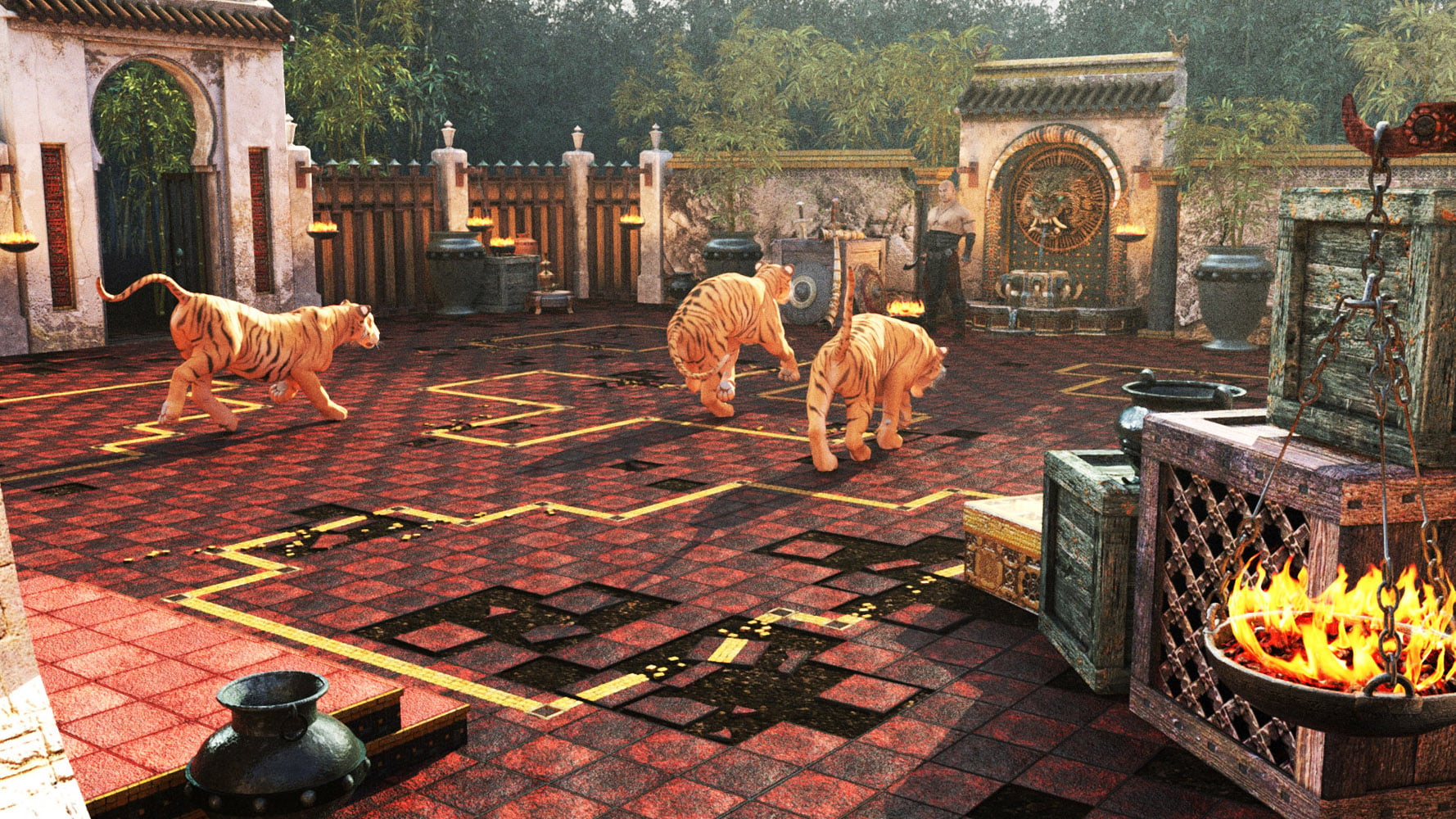 Khan's Tiger Den | Daz 3D