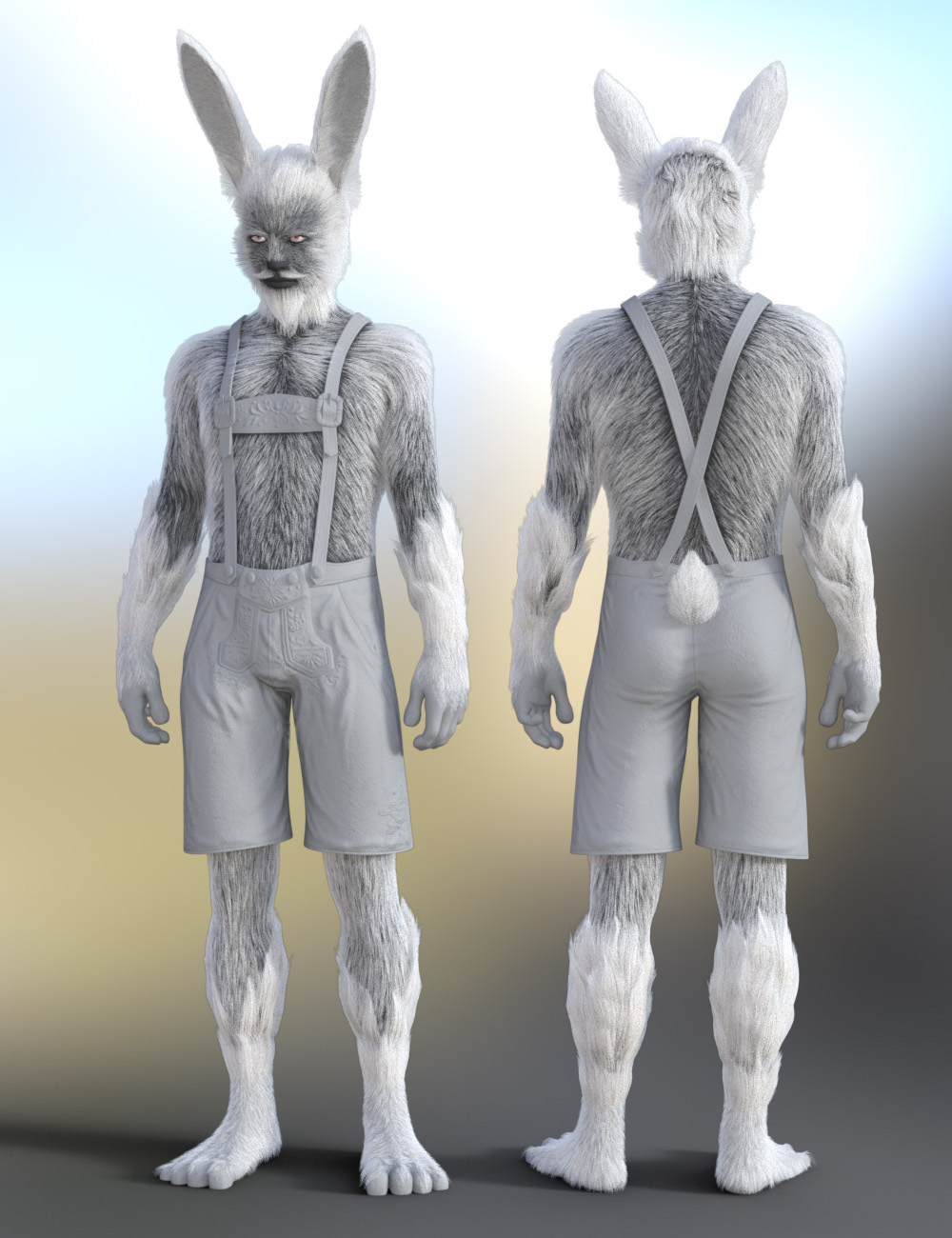 Harvey Rabbit with dForce Hair for Genesis 8 Male | Daz 3D