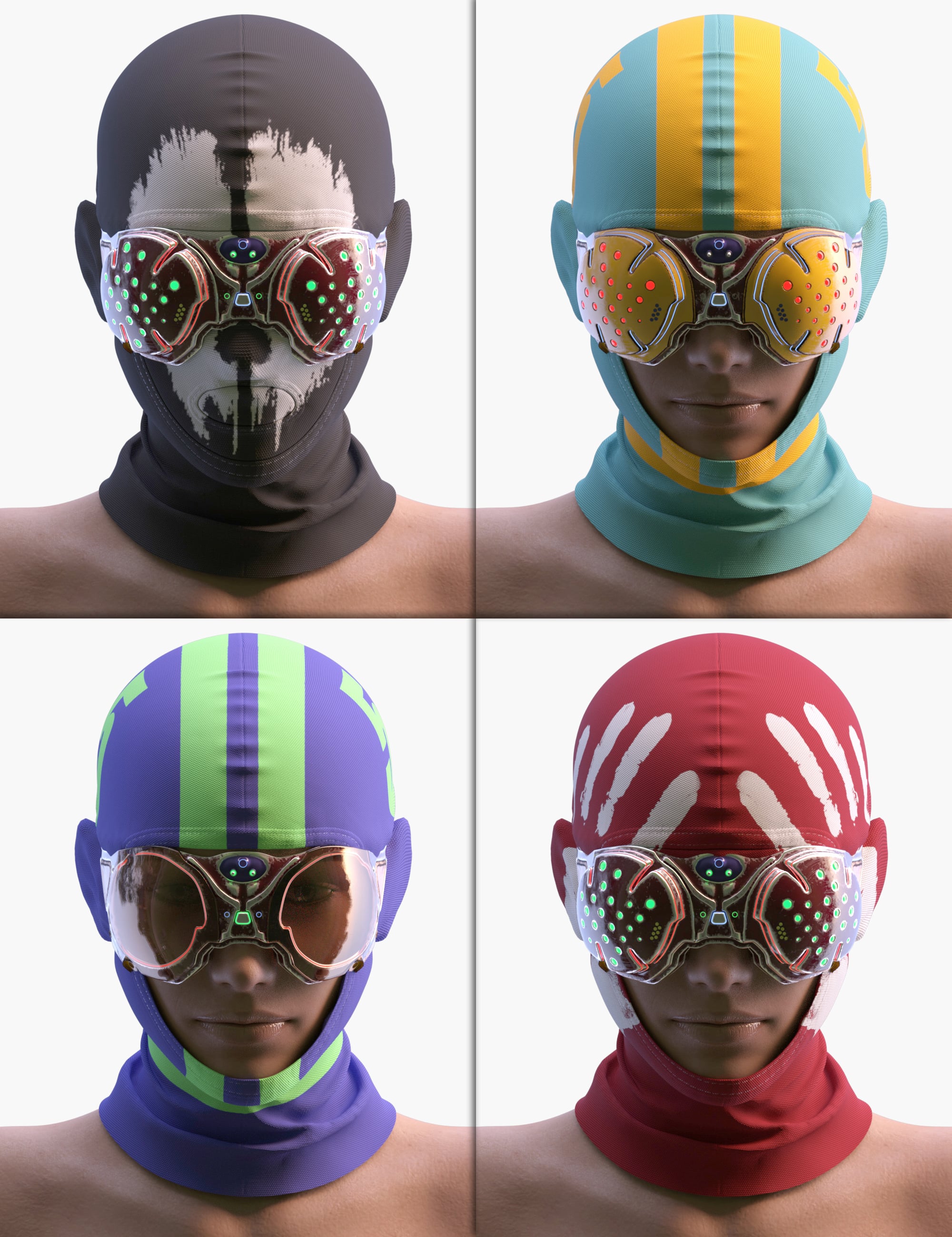 COG SciFi Goggles And Mask With Balaclava for Genesis 8 Female(s) | Daz 3D