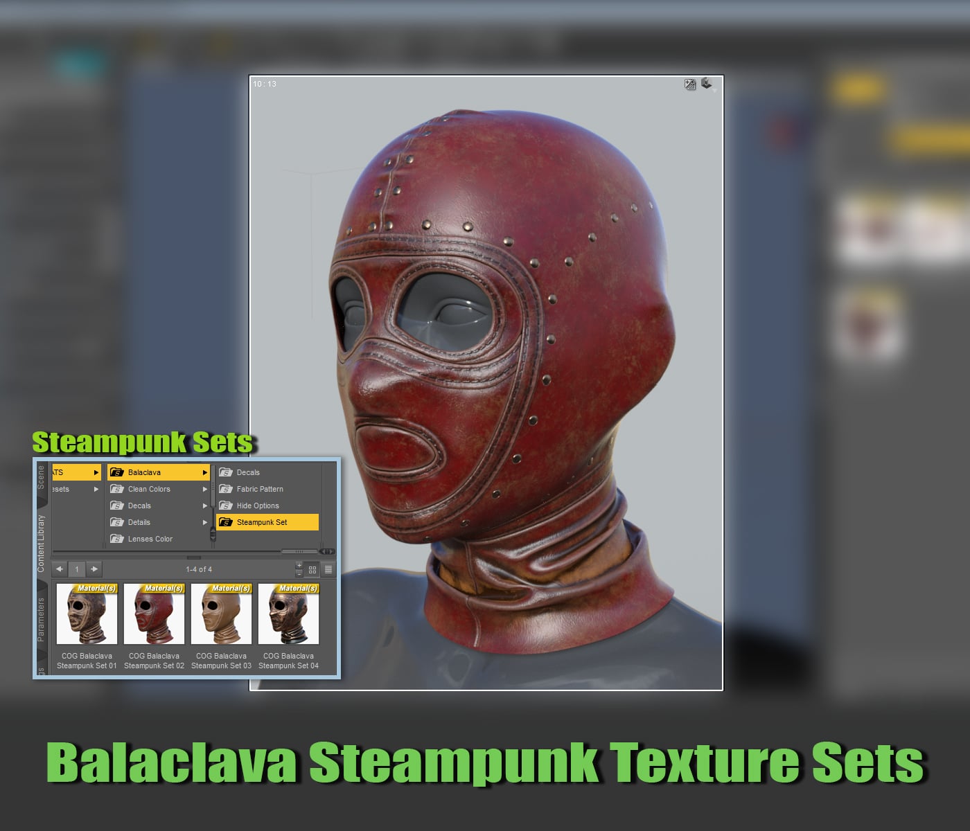 COG Balaclava Steampunk Texture Pack | Daz 3D