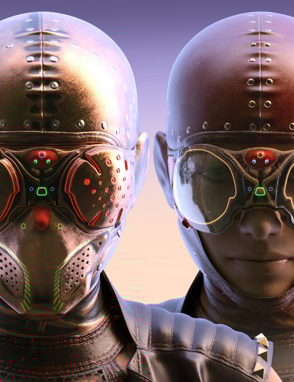 COG SciFi Goggles And Mask Steampunk Texture Pack | Daz 3D