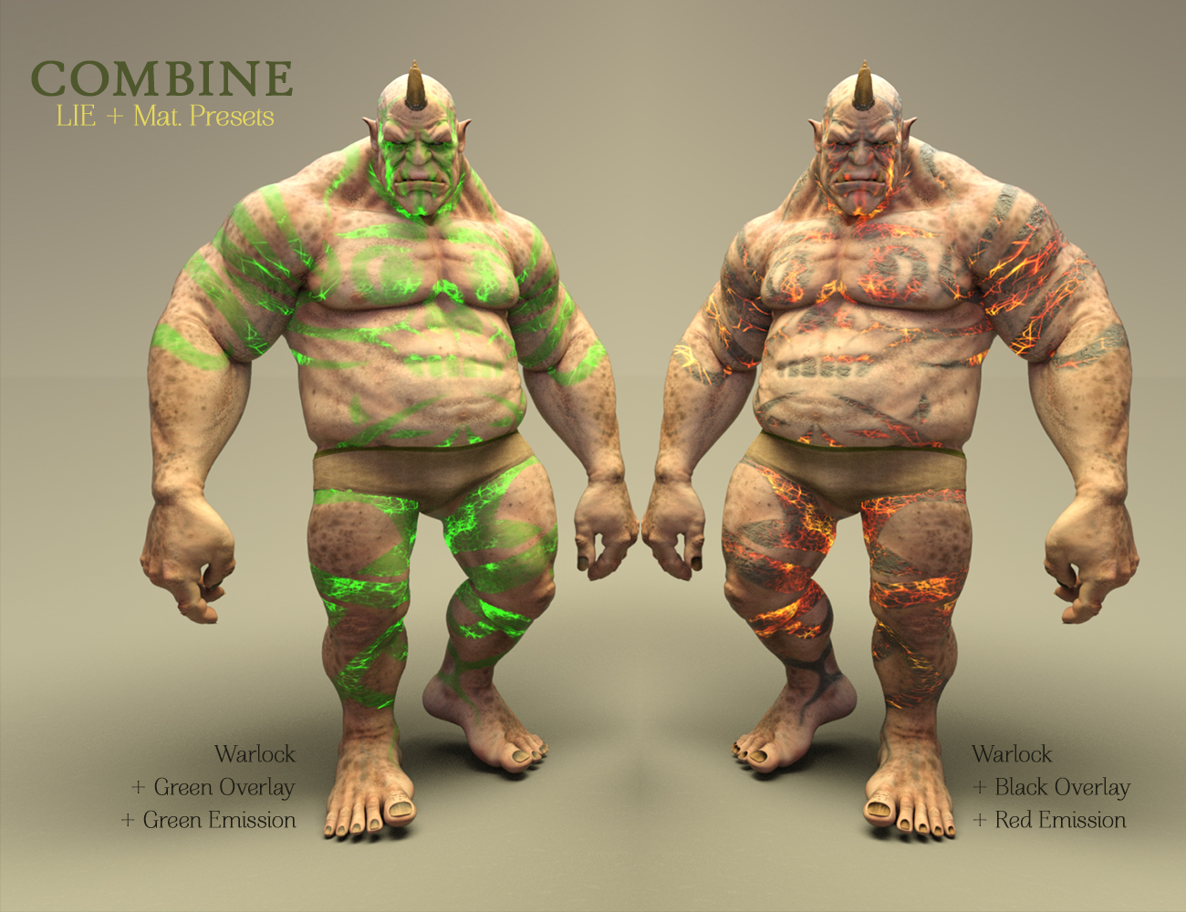 Battle Ready for Ogre HD and Genesis 3 and 8 Male(s) | Daz 3D