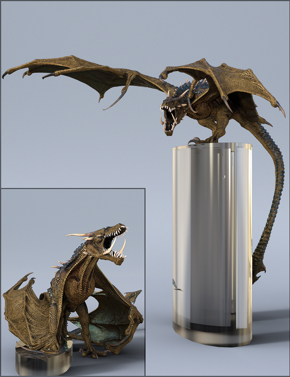 Quixotry's Poses for HH Wyvern | Daz 3D