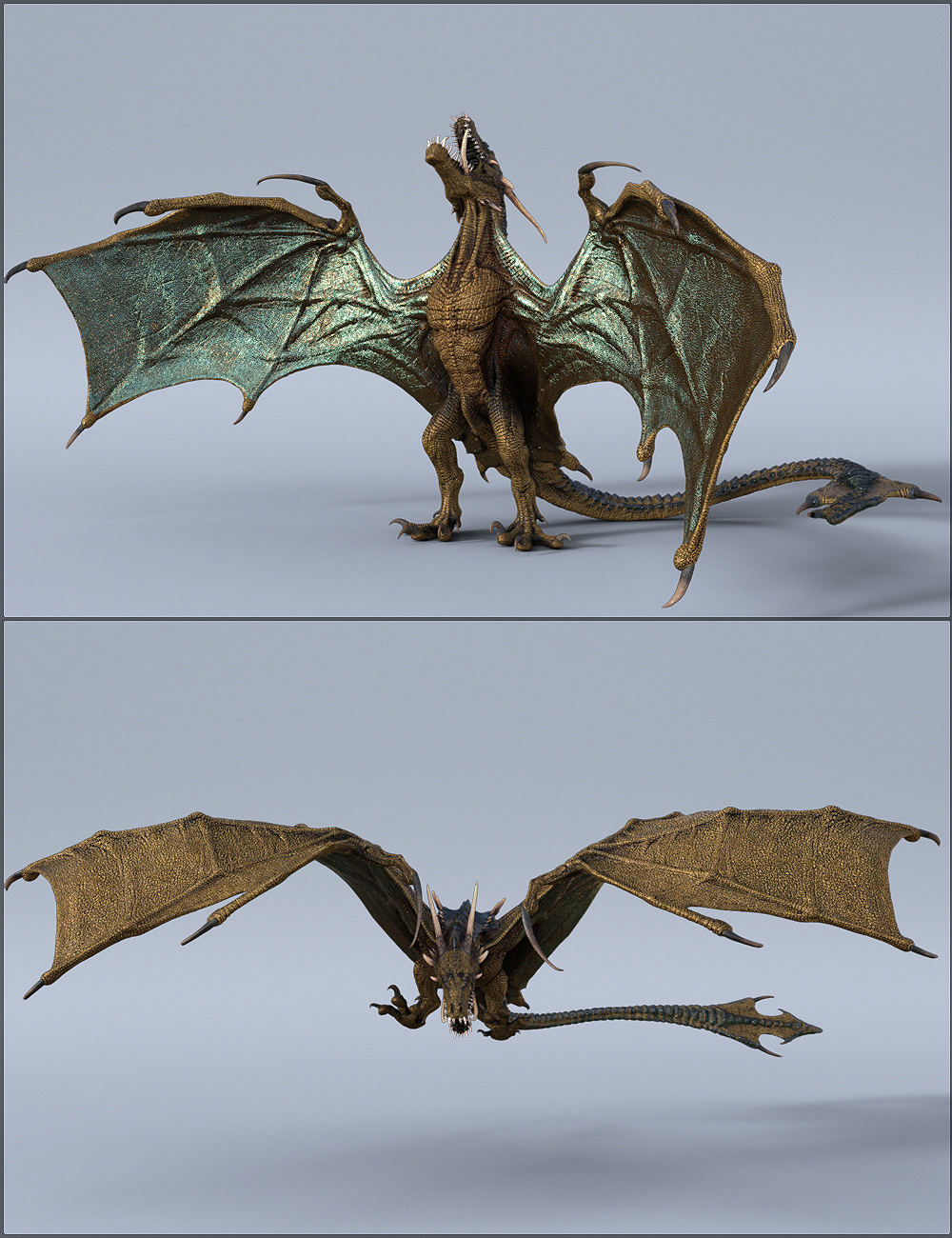 Quixotry's Poses for HH Wyvern | Daz 3D