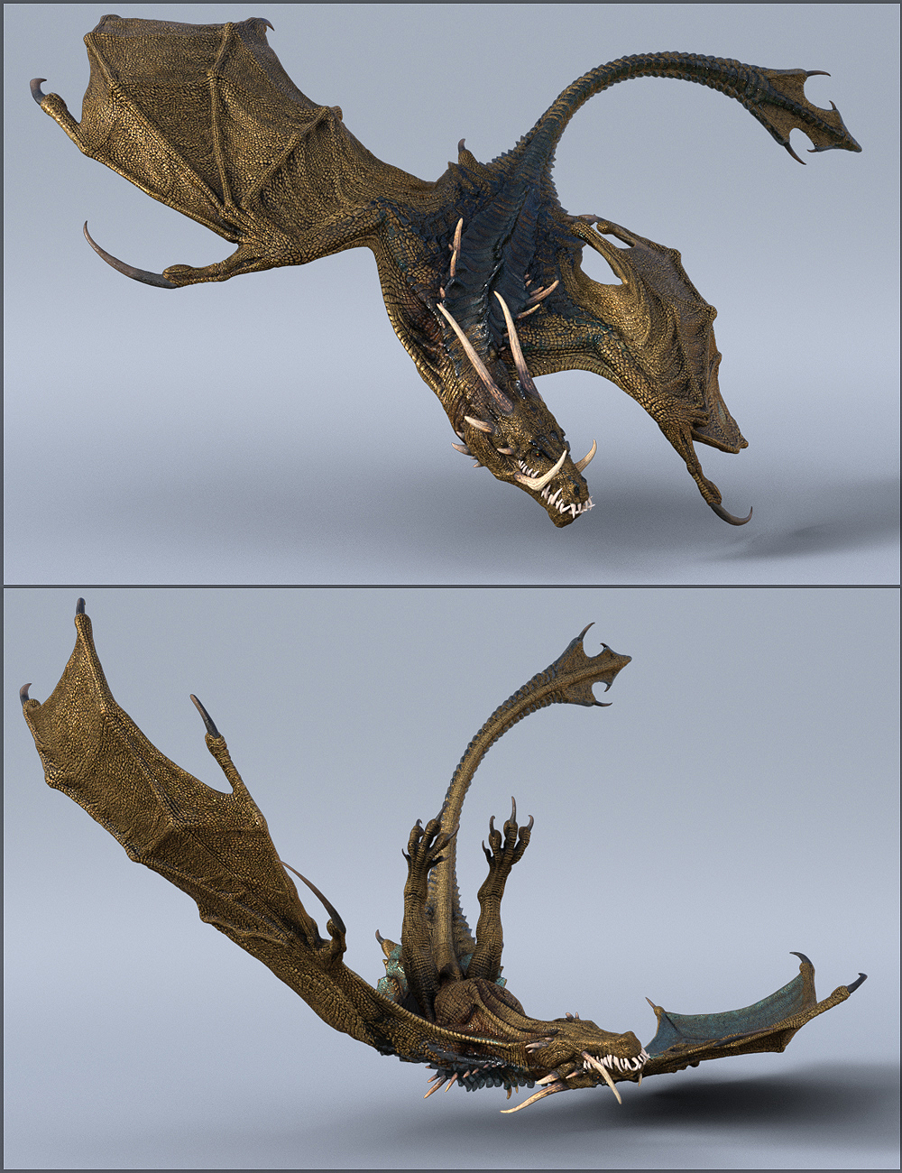 Quixotry's Poses for HH Wyvern | Daz 3D